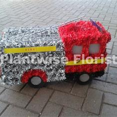 Fire Engine Wreath for a Firemans Funeral - 3D Design - Funeral
