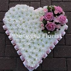 Based Heart Wreath For A Funeral - Funeral Flowers Canvey Island